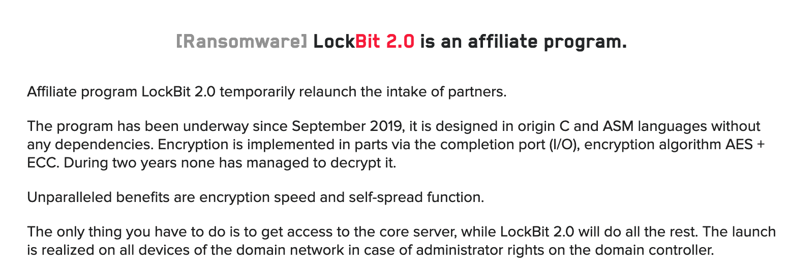 An interview with LockBit: The risk of being hacked ourselves is always ...