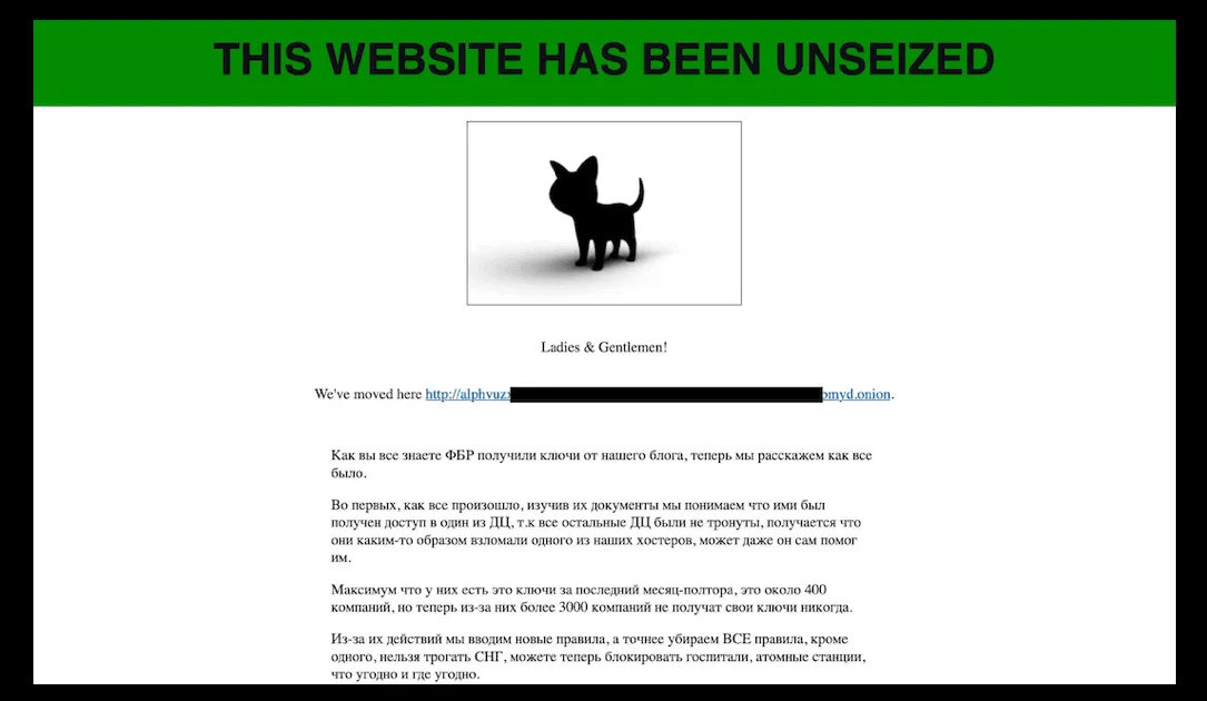 AlphV claims to have ‘unseized’ its darkweb domain from the FBI. What’s happening?
